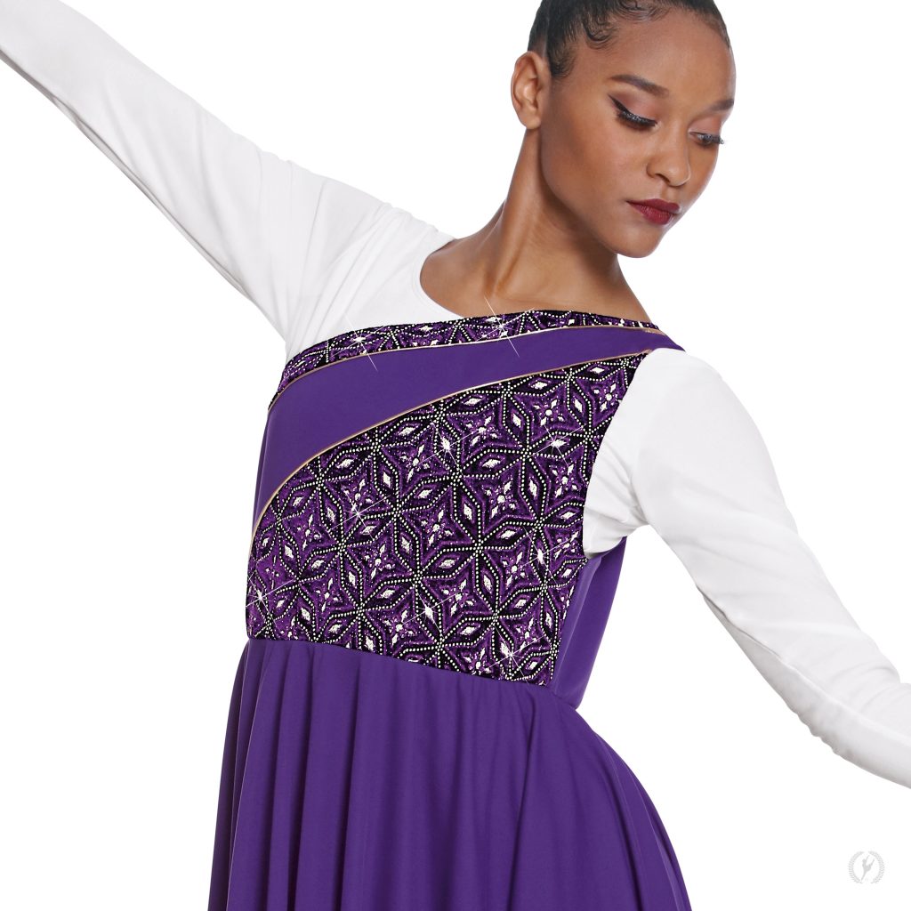 Eurotard Adult Divine Royalty Asymmetrical Praise Tunic – Dancewear NYC